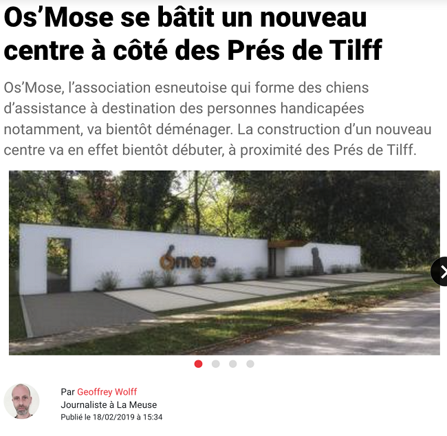 Bâtiment Os'Mose – Centre de formation chiens d'assistance